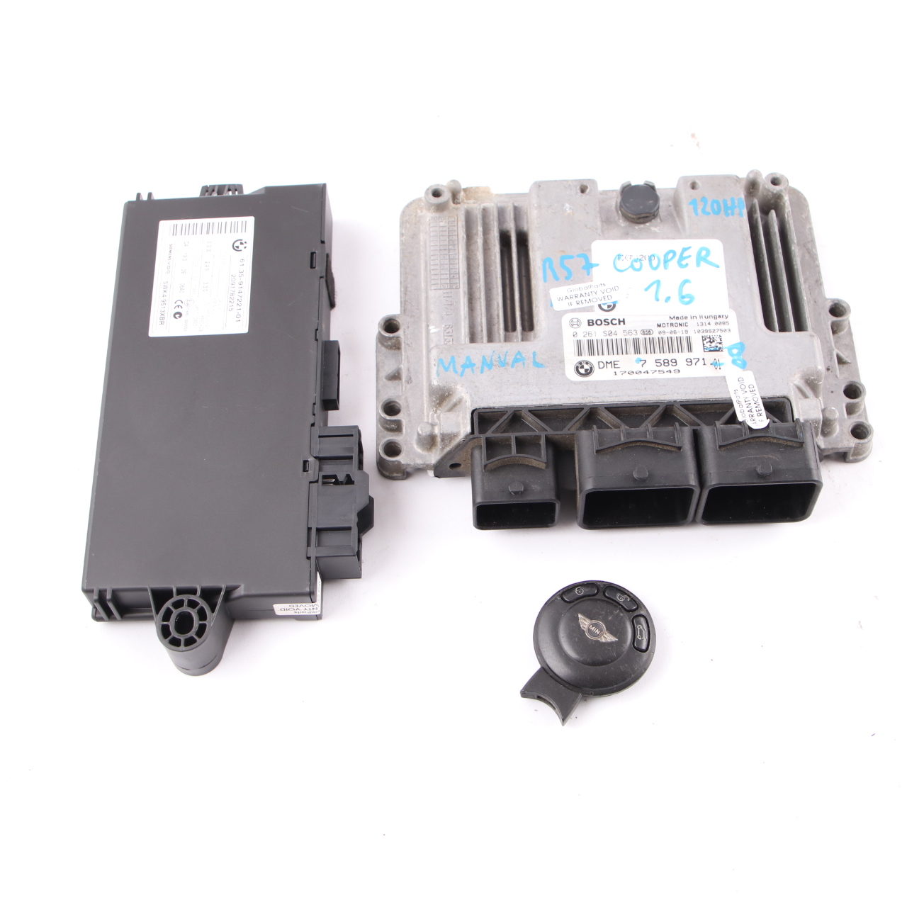 Mini Cooper R55 R56 Engine N12 1.6 120HP ECU Kit DME 7589971 + CAS3 ...