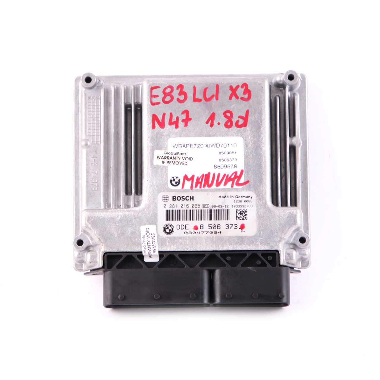 BMW X3 Series E83 LCI 1.8d N47 Engine Control Unit ECU Module DDE ...