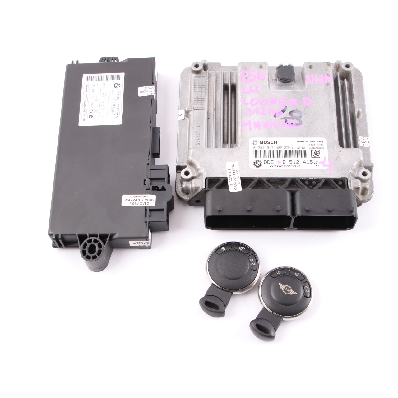 Mini Cooper D R55 R56 LCI N47N 112HP Diesel Engine ECU Kit DDE 8512415 ...