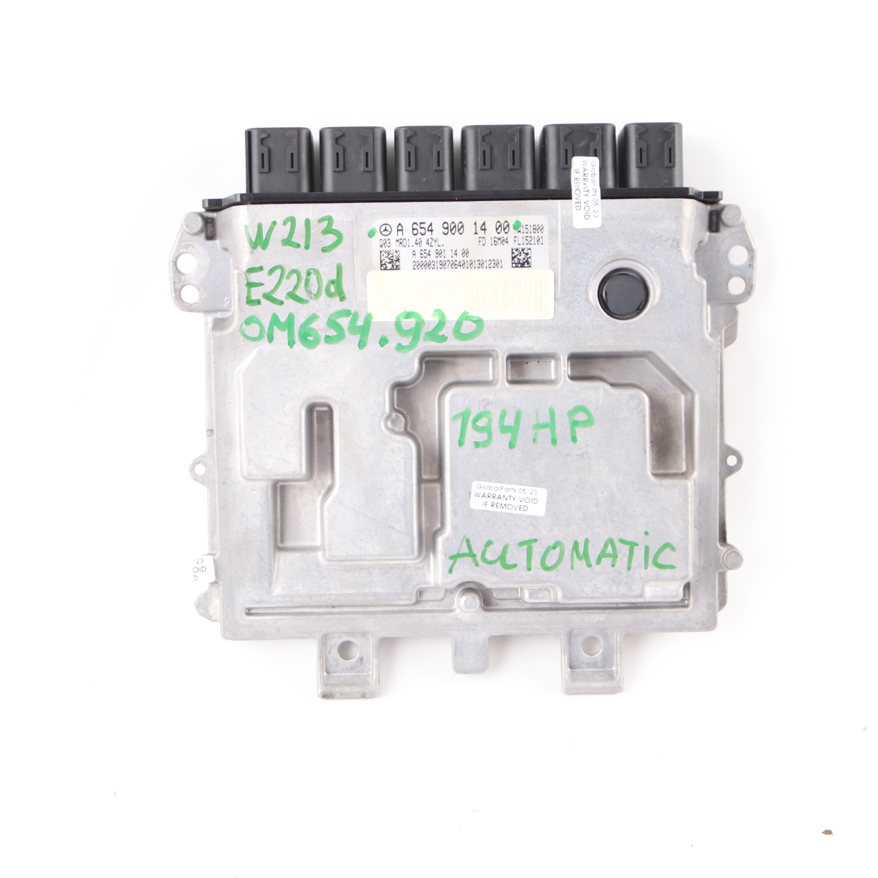 Mercedes W213 E220 CDI OM654.920 Engine Control Unit ECU A6549001400 ...